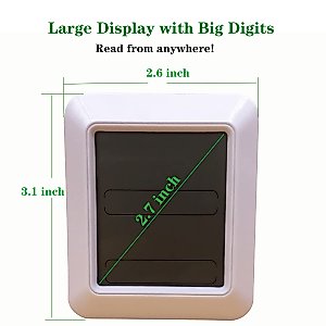 Digital Temperature and Humidity Meter Sensor Gauge Large LCD Display Indoor Room Temperature Hygrometer Monitor Air Comfort Indicator for Pet Reptile,Greenhouse,Basement,Humidor,Guitar,Office,Cellar