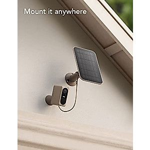 Nooie Solar Panel Charger for Nooie Pro Cam, Weather-Resistant, IP65 Waterproof, 360° Adjustable Mount, Non-Stop Green Charging, ONLY Compatible with The Nooie Pro Cam, 2W/6V