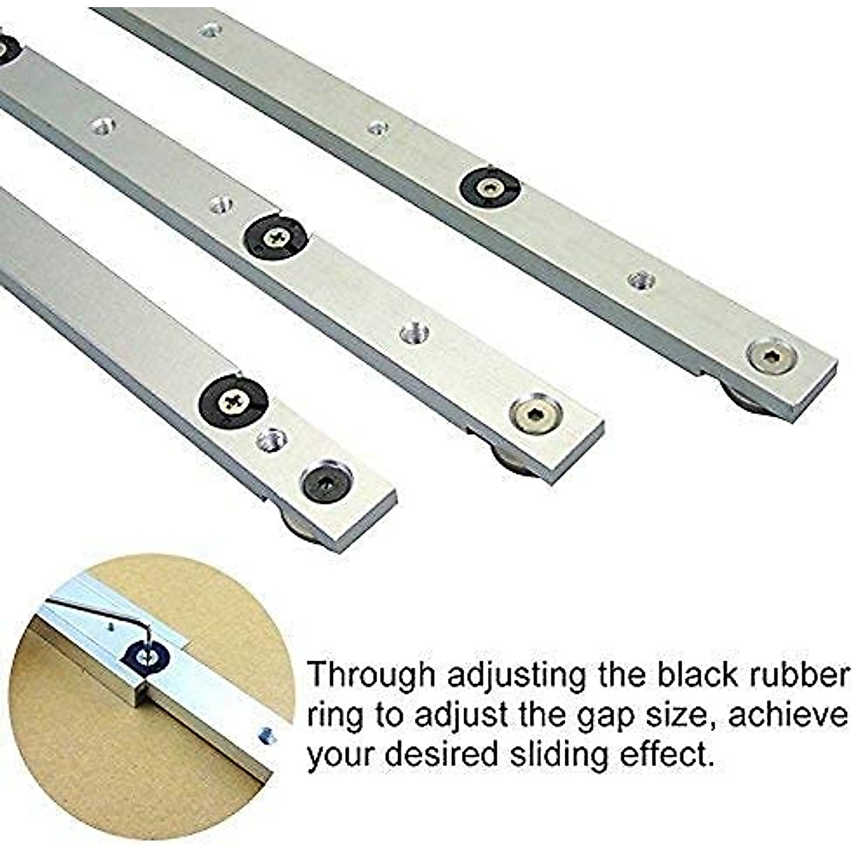Aluminium Alloy Miter Bar Rail Miter Guage Bar Slider Table Saw Gauge Rod Wood Working Tool(300mm / 11.81inch)