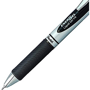 Pentel Energel 0.3 MM Ultra Fine Rtx Retractable Liquid Gel Pen - Needle Tip - 6 Pack Of 3 Black Ink & 3 Blue Ink Deluxe Pens