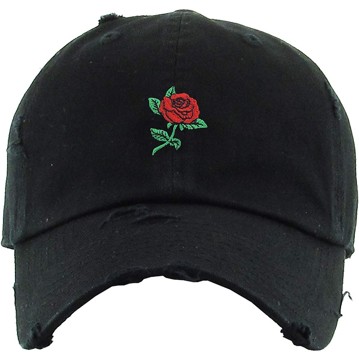 KBSV-124V BLK KBETHOS Rose Pineapple Good Vibes Vacation Men Women Dad Hat Baseball Cap Adjustable (One Size, Black Rose Vintage)