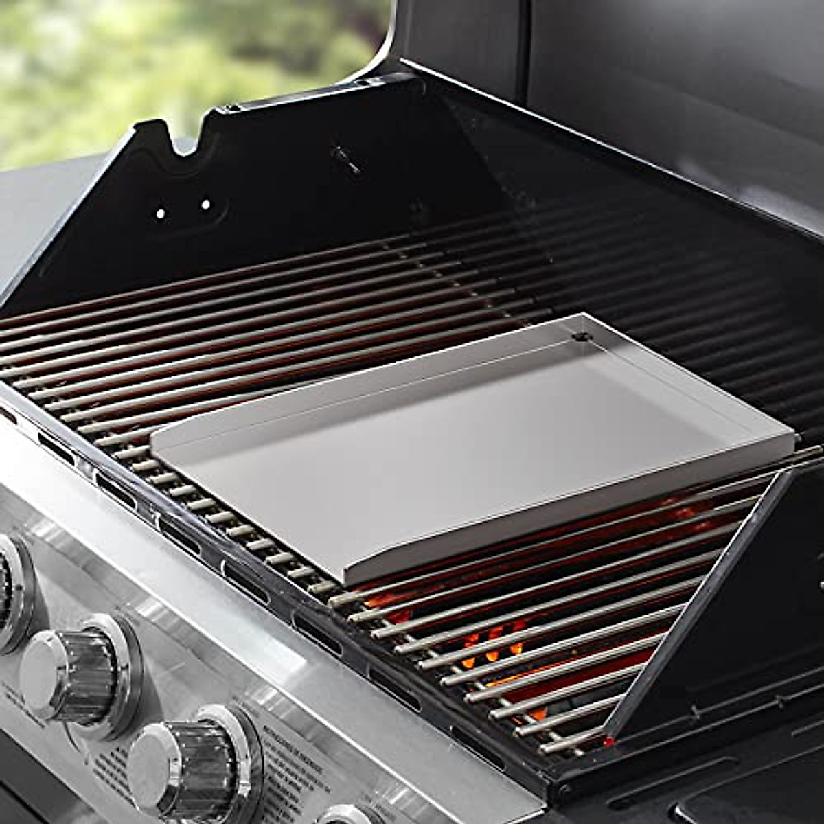 Stanbroil Universal Stainless Steel Griddle Pan for Outdoor Grill Stove Cooking
