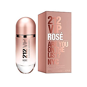 Carolina Herrera 212 Vip Rose Fragrance For Women - Notes Of Bubbly Rosé - Seductive Peach Blossom - Fresh, Elegant And Dynamic - Day And Night Wear - Sensual And Feminine Scent - Edp Spray - 2.7 Oz