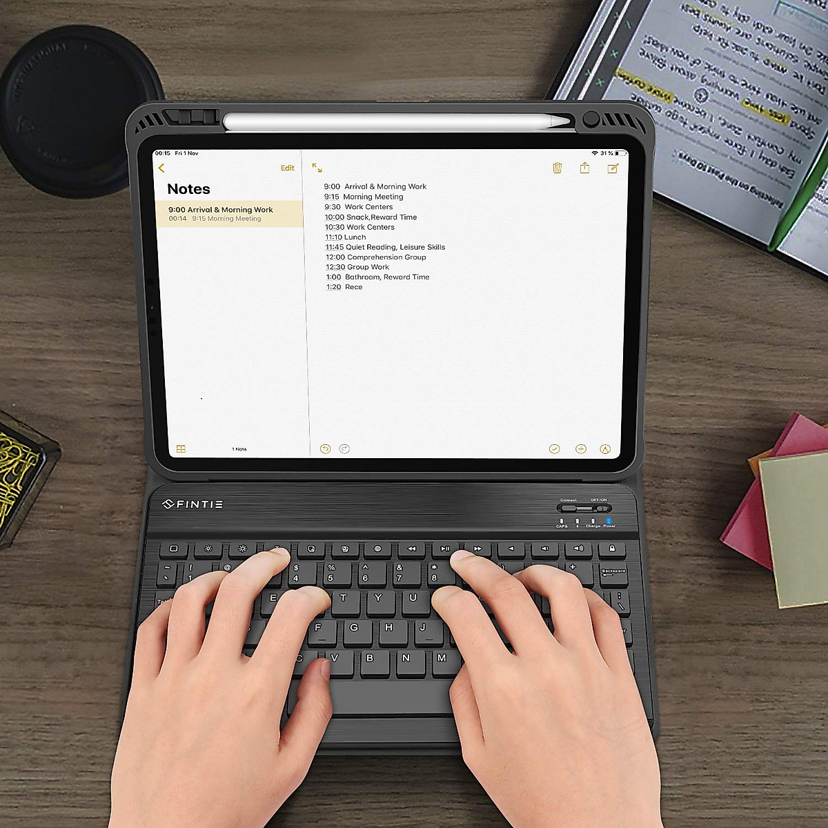 Fintie Keyboard Case for iPad Pro 11-inch (4th / 3rd Generation) 2022/2021 - Soft TPU Back Cover with Magnetically Detachable Bluetooth Keyboard, Also Fit iPad Pro 11" 2nd / 1st Gen, Composition