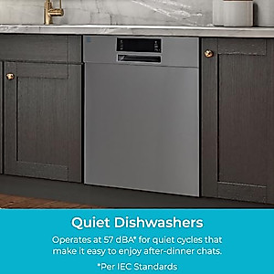 Kenmore 24" Built-In Stainless Steel Tub Dishwasher with SmartWash, Smart Dry, and MoreSpace Adjustable Rack, Energy Star Certified, Fingerprint Resistant Stainless Steel