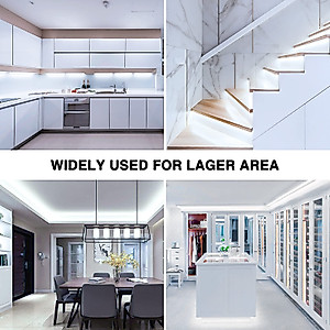 Onforu LED Strip Lighting Bright White, 65.6ft 6000K Dimmable Daylight White Tape Light, 20m 1200 LEDs 2835 Flexible Ribbon Easter Light, 12V Adhesive Rope Light for Kitchen, Under Cabinet, Bedroom