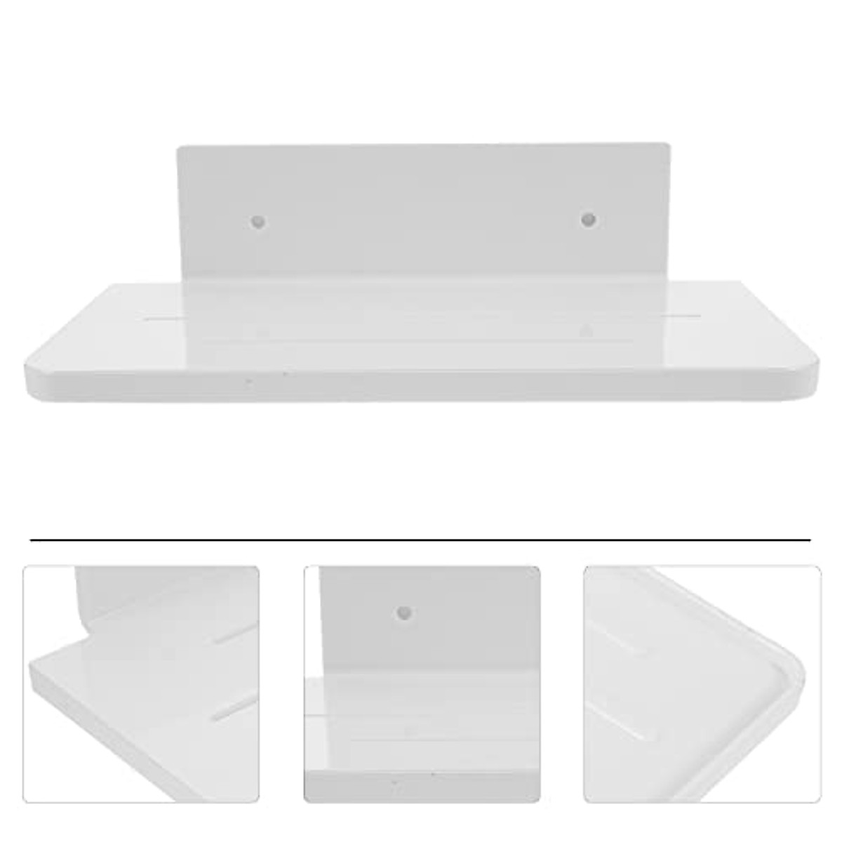 Cabilock Plastic Wall Rack Wall-Mounted Corner Wall Shelf Storage Rack Bathroom Wall Organizer Toilet Hanging Small Shelf for Wall Shelf Rattan Wall Shelf White Floating Shelves