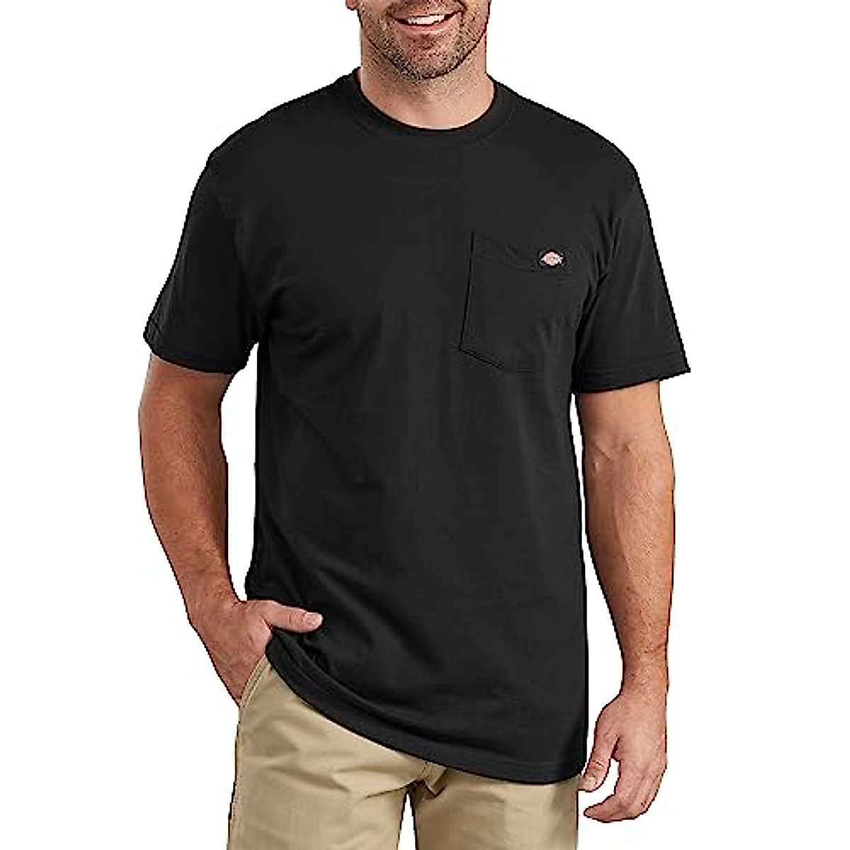 Dickies Men's Short-Sleeve Pocket T-Shirt Black ,Large