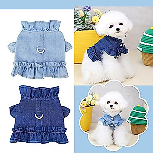 Pet Clothes for Small Dogs Tutu Dog Chest and Back No Leash Vest Cat T Shirt Pet Clothing Cowboy Chest and Back Pet T Shirt for Small Dogs Male T Shirt