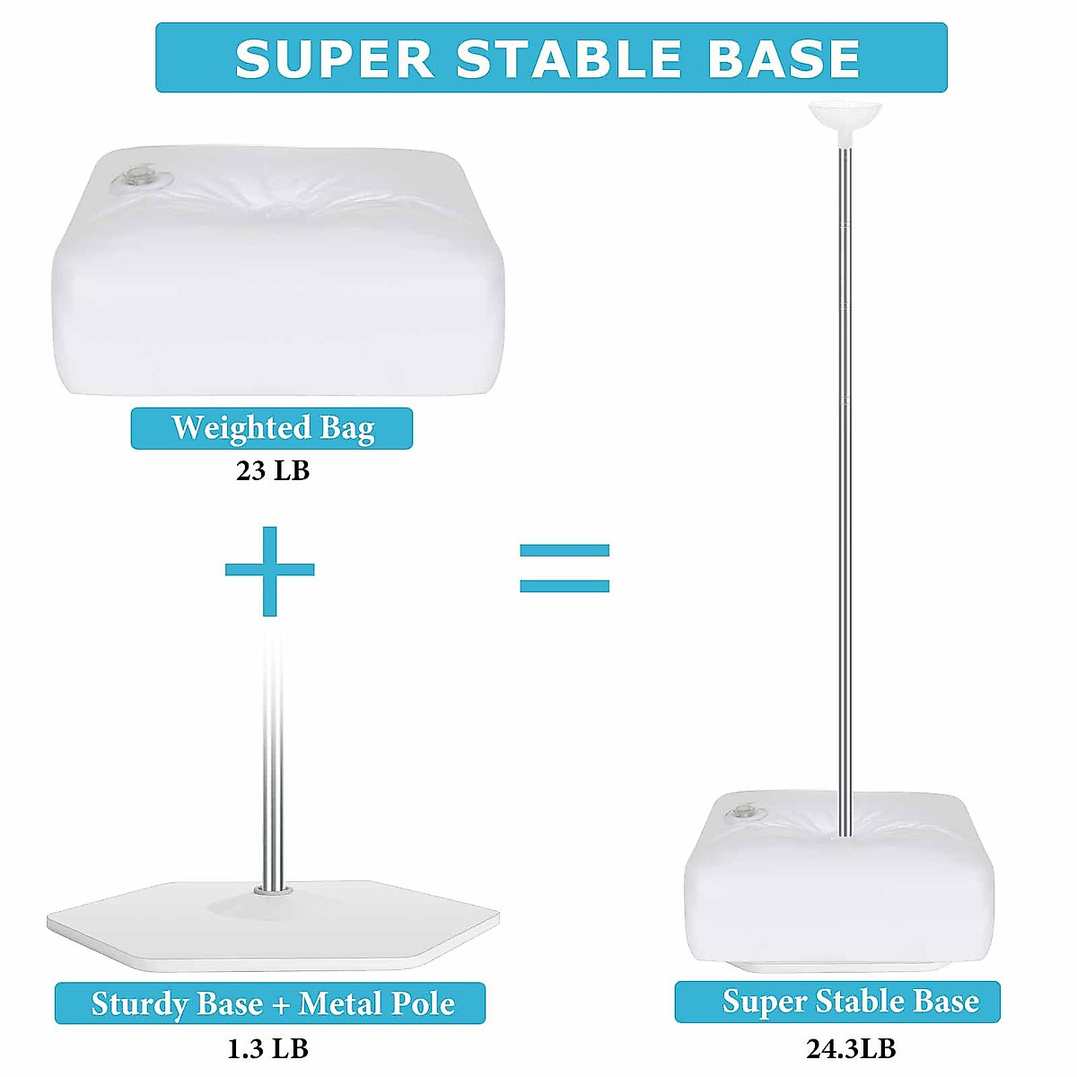 2 Set Balloon Column Stand Kit for Floor, VETOGETHER 2024 Updated Balloon Tower Stand Kit with Heavy Base, Adjustable Metal Balloon Stand for Party Decoration