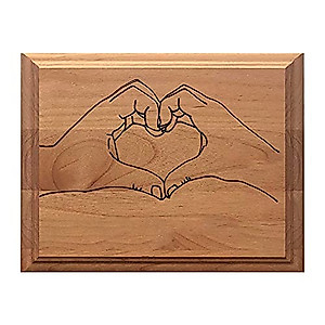 Personalized Wood Plaque with Heart Valentines Day - Wood Plaque Gift for Him Her Couple