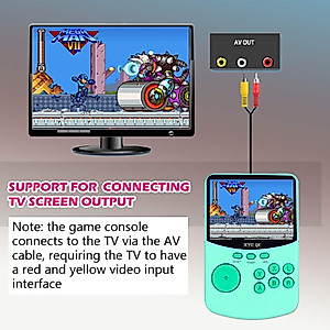 HDStore 2020 New Portable Retro Pocket Video Gaming Console 16bit Game Retro Handheld Video Games Console Support NES SNES MAME MD GBA XYC Q8 Arcade Game - Green Color