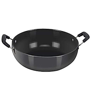 Satre Online and Marketing Hindalco Aluminium Kadai,Cookware Pan Size No-12, 3 mm,Aluminium Kadai,Kadhai Pan,Frying Pan