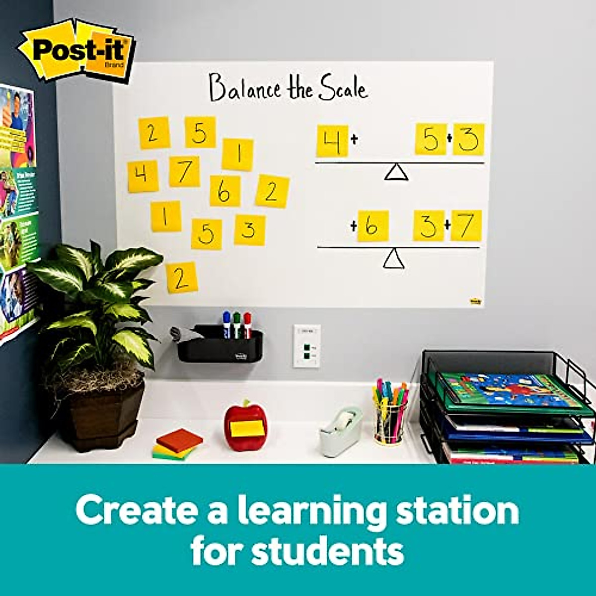 Post-it Flex Write Surface, Permanent Marker Wipes Away with Water, 50ft x 4ft, White Dry Erase Whiteboard Film (FWS50X4)