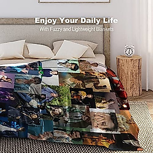 Ultra Soft 3D Blanket Microfiber Plush Throw Blankets Lightweight Warm Durable Sofa Couch Decor Beding for Kids Adults (ht-1, 50''x 40'')
