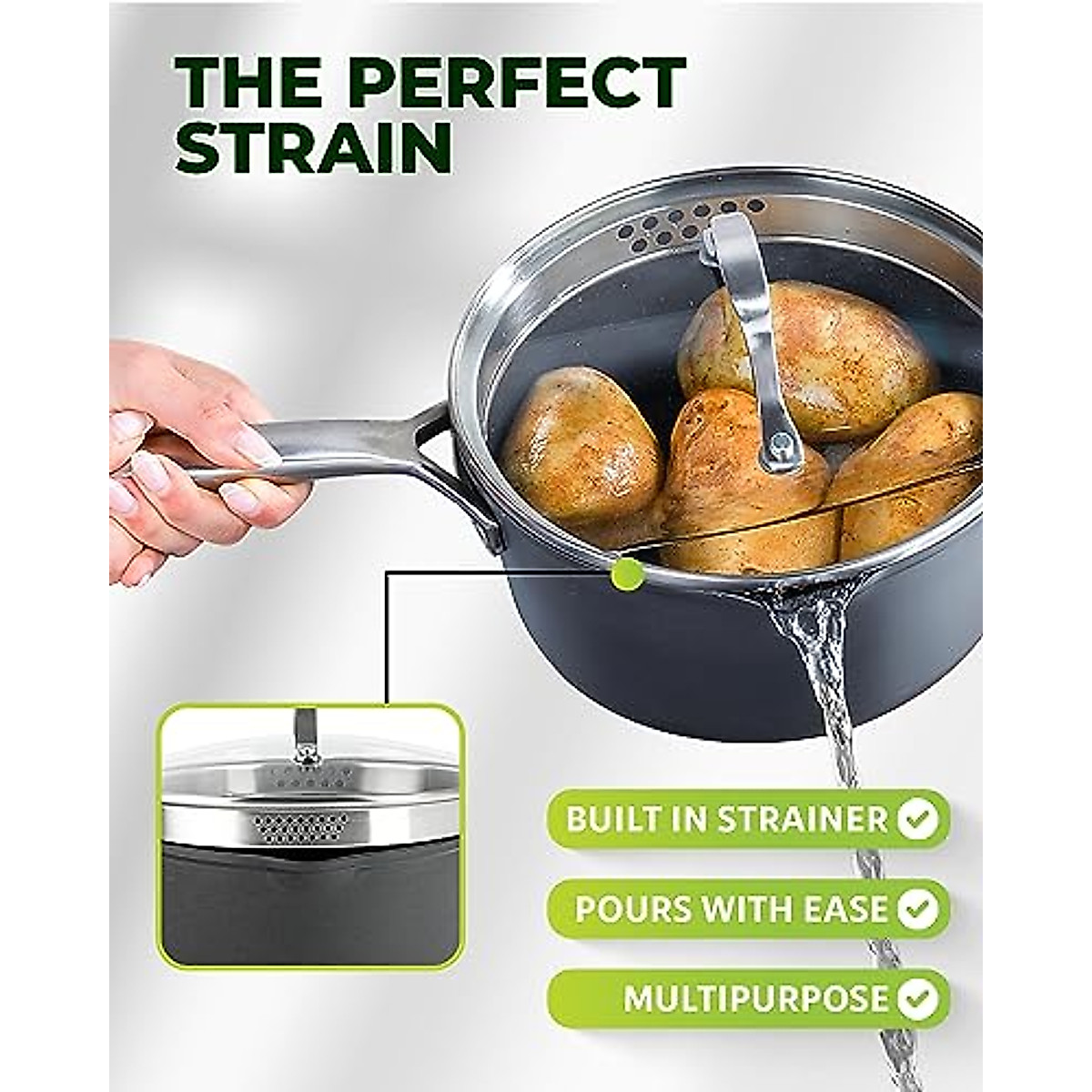 Granitestone Armor Max 20 Pc Pots and Pans Set Nonstick Cookware Set, Complete Kitchen Cookware Set with Non Stick Pots and Pans Set with Lids + Knife Set, Induction/Oven/Dishwasher Safe, Non Toxic