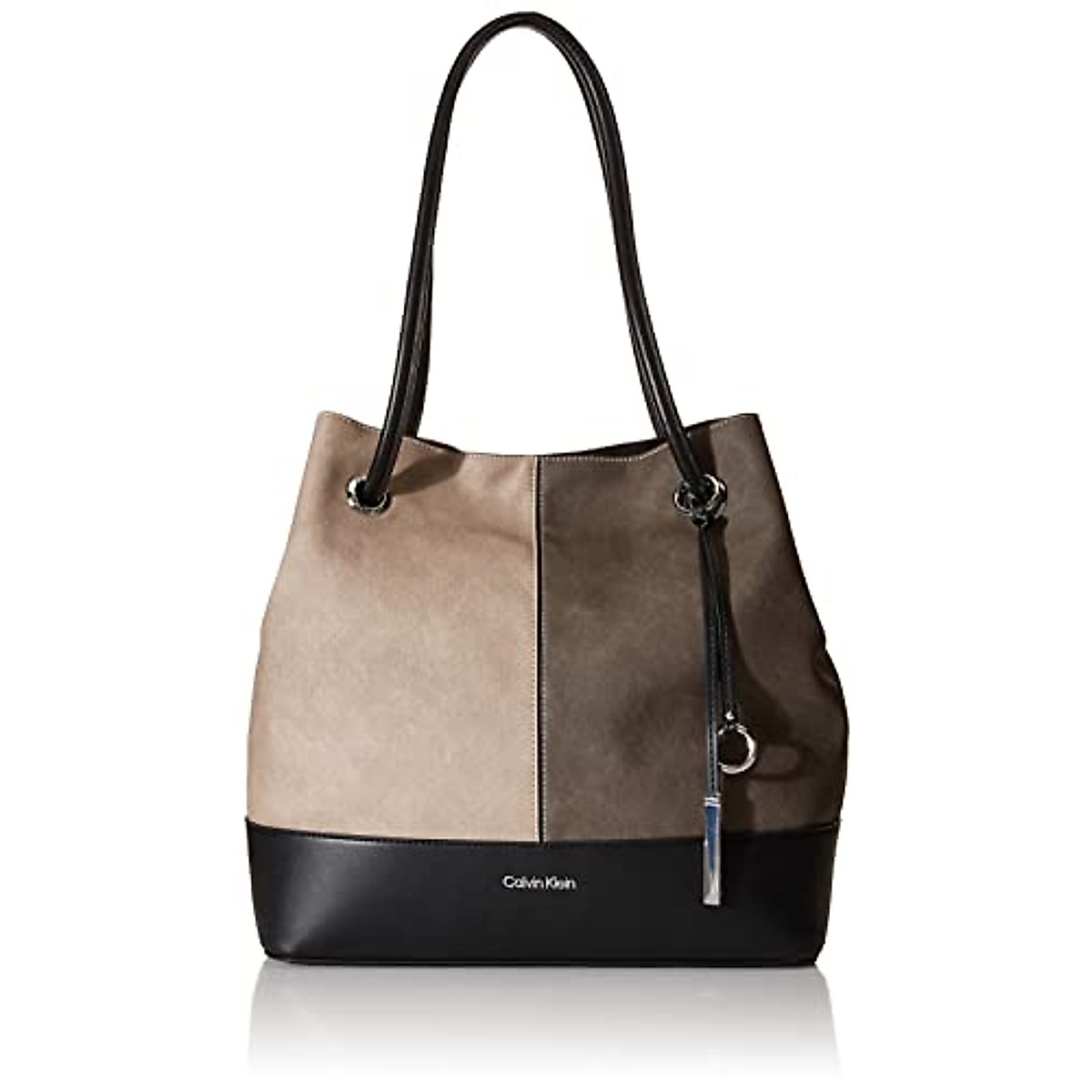 Calvin Klein Gabrianna Novelty North/South Key Item Tote, Grey Combo