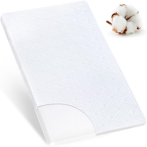 Lillibearas Pack N Play Mattress Pad - 38" x 26" with Washable Knitted Cotton Cover - 100% Breathable Soft, Premium Foam - Firm Support & Comfort