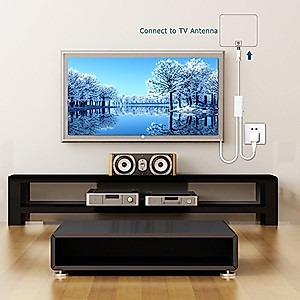 Antop HDTV Antenna Amplifier Signal Booster with High Gain and Ultra Low Noise, Amplified FM UHF VHF Signal for Any Non-Amplified Antenna-USB Power Supply, White