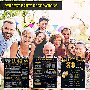HOMANGA 51 Birthday Decorations for Men, 3 Pieces 51 Birthday Anniversary Posters, Back in 1973 Party Decoration Supplies, 51st Gifts for Men and Women Black Gold 8x10 Inch