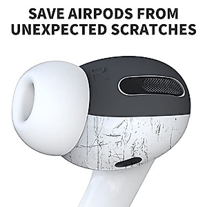 DamonLight AirPods Pro Ear Tips [Fit in The Case] 2 Pairs Cover Designed for Apple AirPods Pro , Anti Slip Silicone Cover, Dust and Scratch Free, Comfortable Listening - Black