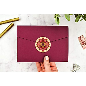PARTH IMPEX Mandala Stickers Seals Labels - (Pack of 120) 2" Large Round Decals for Wall Laptop Water Bottles Holiday Greeting Cards Gift Envelopes Boxes