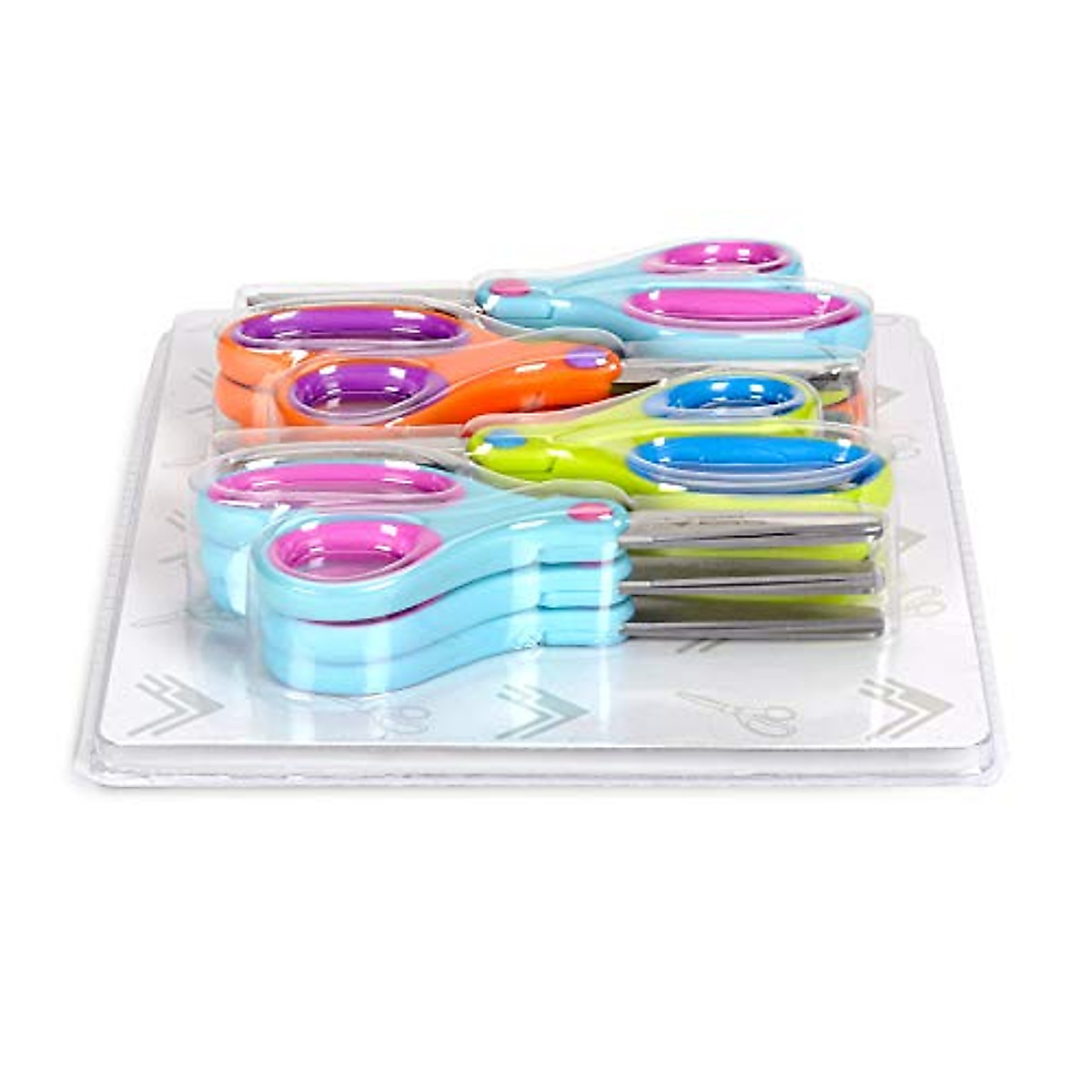 Blue Summit Supplies Kids Scissors, Student Scissors with Comfort Grip, Bulk Safety Scissors for School and Classrooms, Orange, Blue, and Pink Children Scissors, 12 Pack