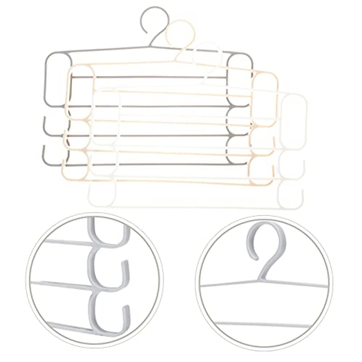 HANABASS 3pcs Tie Rack Hanger Hanger for Pants Multipurpose Hanger Skirt Clothes Hanger Skirts Hangers Leggings Hanger Coat Hanger Pants Rack Trousers Space Saving Hangers Jeans Hangers Pp