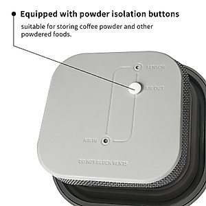 evacu Automatic Vacuum Coffee Canister & Food Storage Container,One-Button Operation Coffee Containers for Coffee Beans,Smart Detection of Vacuum Environment Inside the Canister to Keep Food Fresh-1L