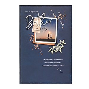 UK Greetings Birthday Card for Brother - Sentimental Design, Black, 149mm x 229mm