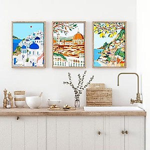 cupmod 6 Packs Paint by Number for Adults,Scenery-Cityscape DIY Acrylic Oil Painting Paint by Numbers Kits on Canvas,Adults Paint by Numbers Kits Drawing Paintwork for Home Decor