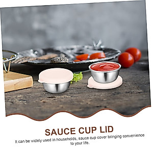 RORPOIR Soy Sauce Bowls Lids Kitchen Condiment Dishes Vinegar Dish Lids Random Color