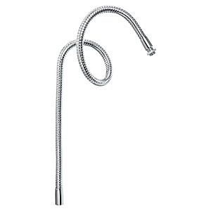 PATIKIL 23" Universal Gooseneck, M10 Fine Thread Metal Bendable Hose Flexible Arm Gooseneck Tube Extension for Multifunction DIY, Silver Tone