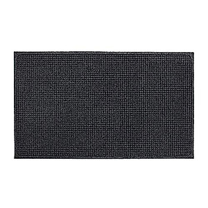 Guardian EcoGuard Indoor Wiper Floor Mat, Recycled Plastic and Rubber, 3' x 5', Charcoal