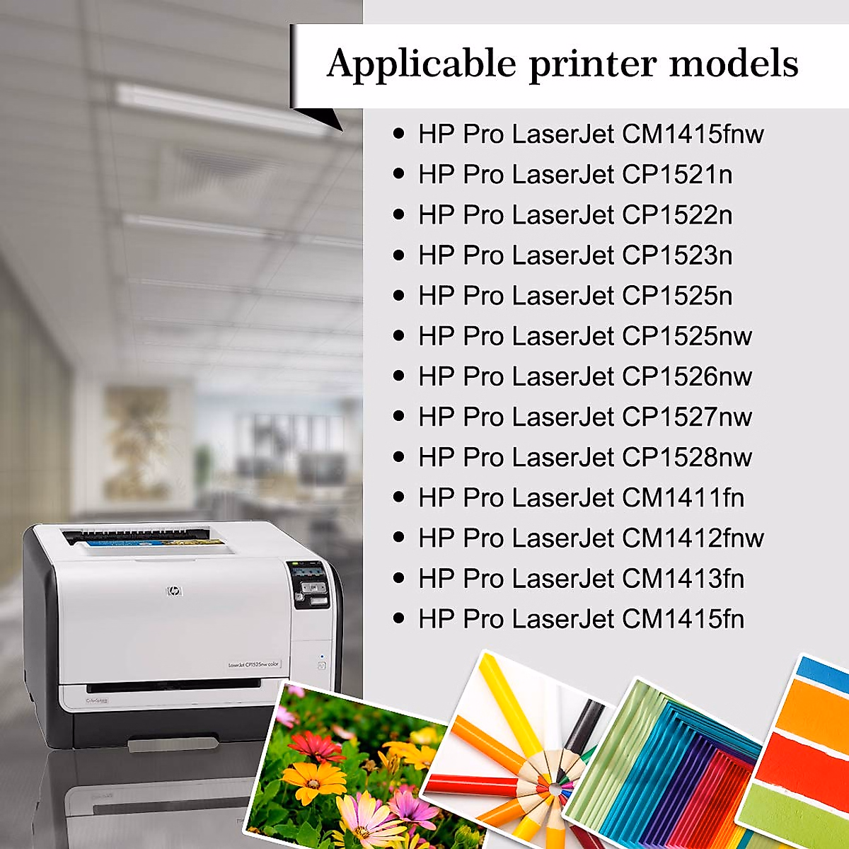 Chyumink Remanufactured for HP 128A CE320A CE321A CE322A CE323A Compatible Toner Cartridges use with HP Color CP1523n CP1525nw CM1415fnw CP1525n CM1415fn (Black Cyan Yellow Magenta)