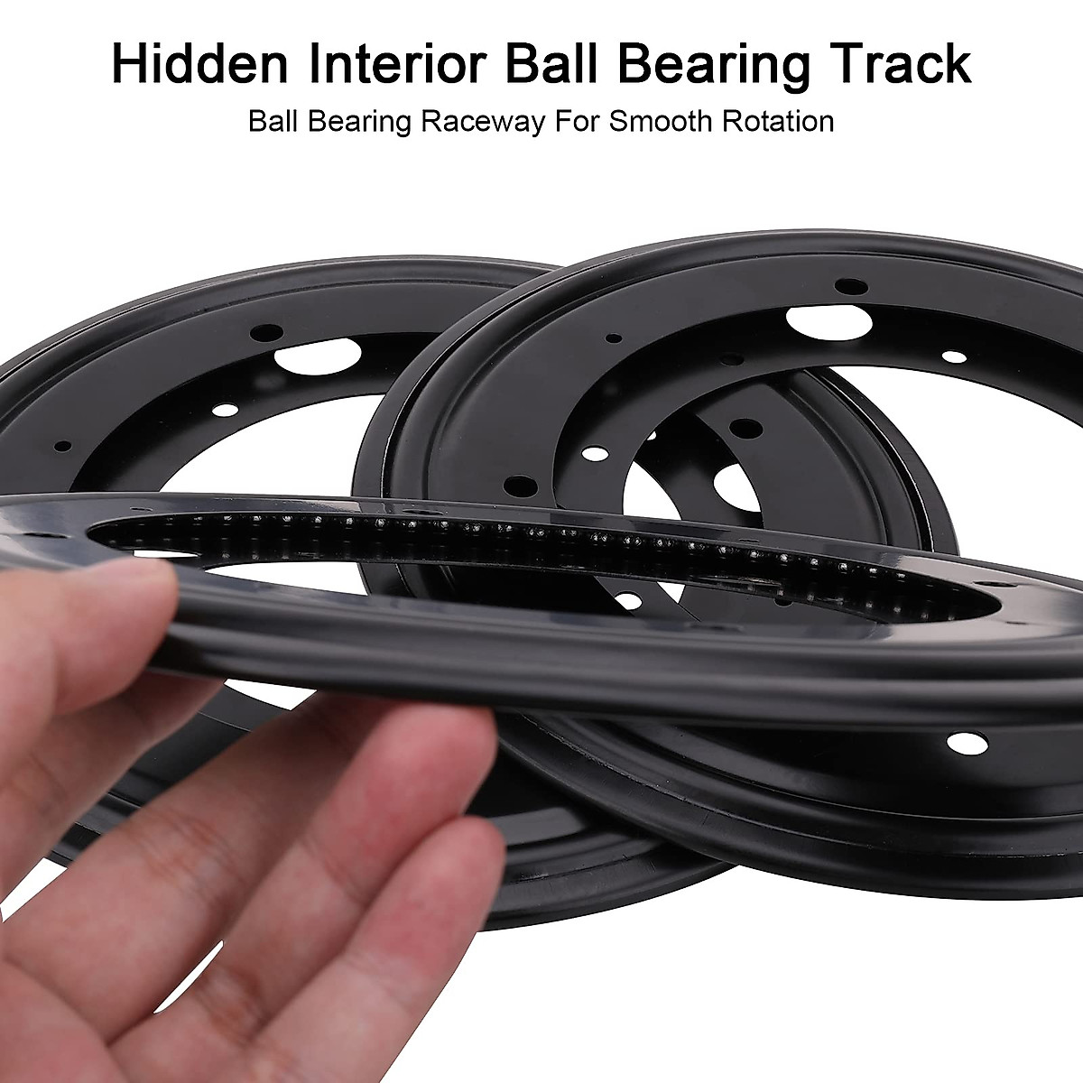 3Pack 8 Inch Lazy Susan Hardware 5/16”Thick Heavy Duty Lazy Susan Turntable Rotating Ball Bearing Plate 700lbs Capacity Lazy Susan Swivel Base Plate for Serving Trays, Kitchen Cabinet, Craft