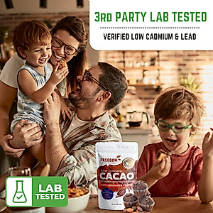 Cacao Powder Organic Raw - Natural Unsweetened Cocoa - Rich Dark Chocolate Taste - Make Sugar-Free, Vegan, Keto & Gluten-Free Hot Chocolate’s and Recipes - 1lb/ 16oz