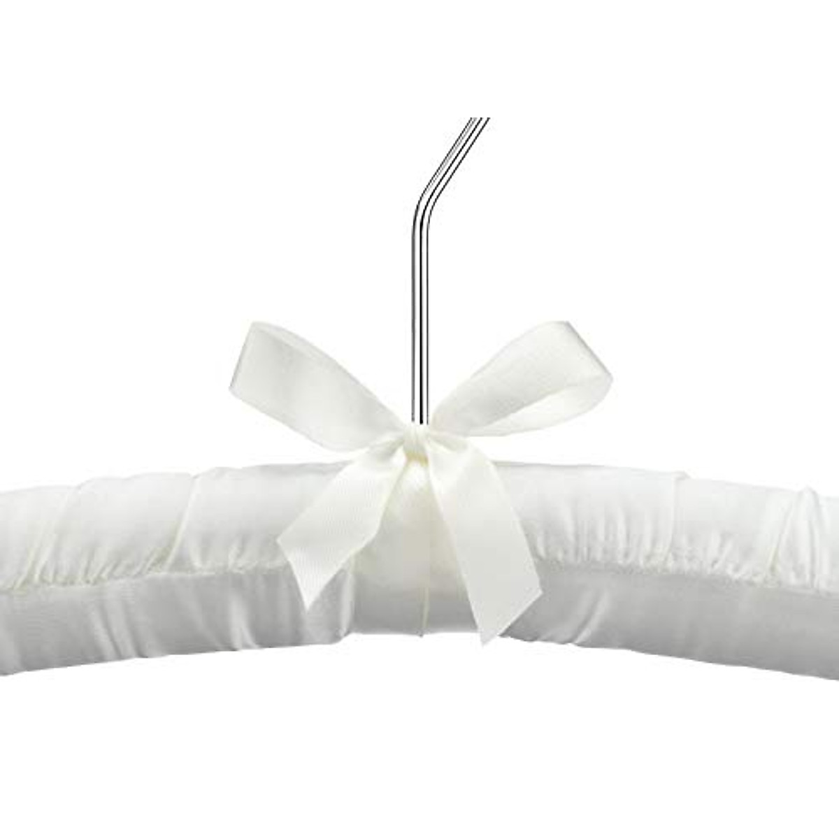 Whitmor 8PK Sat Blouse Hanger, 8 Count, Bone