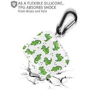 Dino Airpods Case Airpod Skin Protective Hard Case Cover Portable & Shockproof Women Girls with Keychain for Apple Airpods 2/1 Charging Case - Dinosaur
