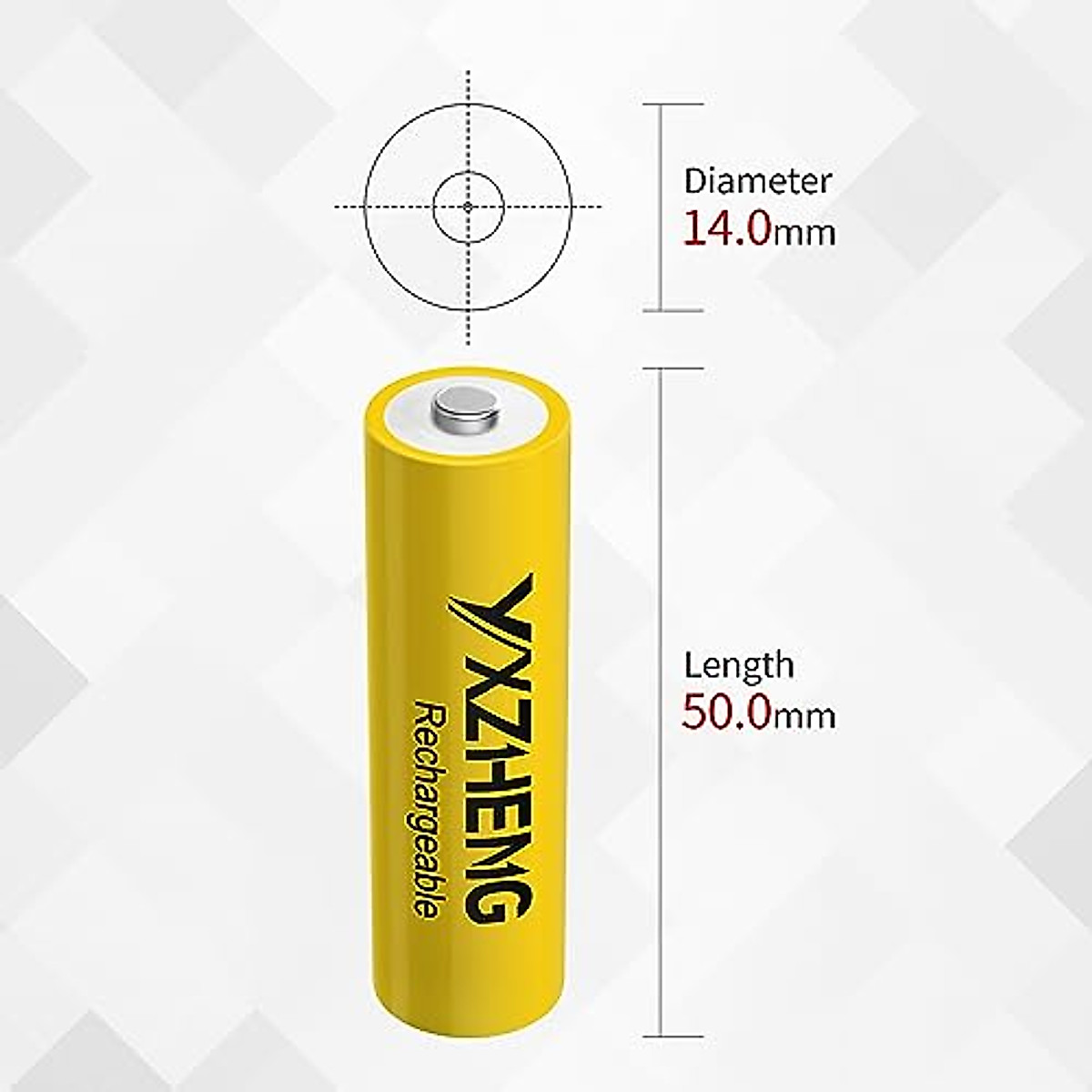 YXZHENG Batteries AA NiCd 600mAh 1.2V Rechargeable for Solar Garden Lights (16pcs AA)