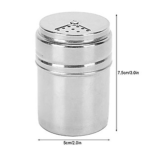 5Pcs Seasoning Bottle, Stainless Steel Spice Shaker with Rotating Cover, Spice Dispenser for Salt Powder Sugar Pepper Barbecue Tools