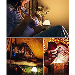 Lyridz Nursery Night Light for Kids, Rechargeable Baby Night Light with Motion Sensor, RGB LED Dimmable Table Lamp for Breastfeeding with Color-Changing Mode,1-Hour Timer,Touch Control