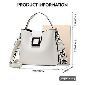 Ergocar Tote Bags for Women, Women's Tote Handbags, Fashion Waterproof PVC, Women's Crossbody Satchel, Purses Shoulder Bag, Woman Top-Handle Bags, White