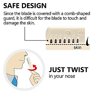 Seki Japan Nose Hair Trimmer Clipper Cutter Safety Protected Razor Hair Removal (pack of 10 pieces)