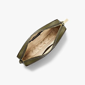 Michael Kors crossbody bag for women Jet Set Large Saffiano Leather Crossbody purse, Light sage