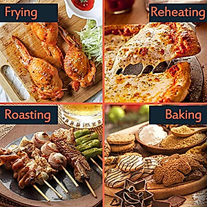 KitchenUp 3.7 Quarts Compact Air Fryer Toaster Oven, 1200W Electric Hot Oven and Oilless Cooker with Easy Use Knobs for Roasting