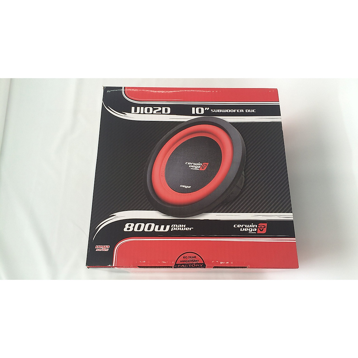 CERWIN-VEGA! Vega Series 10" 400W RMS 2-Ohm DVC High-Performance Subwoofer - Powerful Car Audio System Subwoofer, Deep Bass, Easy Installation, Durable Design for Enhanced Car Audio V102DV2