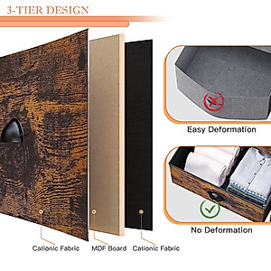 EnHomee Dresser, Tall Dressers for Bedroom with 9 Drawers, Dressers & Chests of Drawers for Bedroom with 2 Open Shelves and Metal Frame, Large Tall Bedroom Dresser for Bedroom, Closet, Rustic Brown