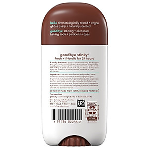 hello Sweet Coconut Deodorant With Shea Butter for Women + Men, Aluminum Free, Baking Soda Free, Parabens Free, 24 Hour Odor Protection, 2.6 Ounce, 2 Pack
