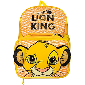 Disney Kids Backpack and Lunchbag Set Lion King Yellow